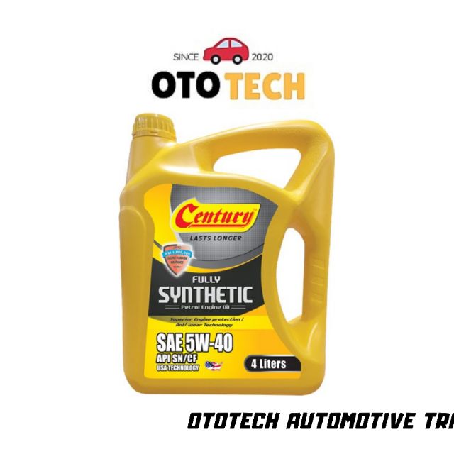 [ CENTURY ] Fully Synthetic Petrol Engine Oil (SAE 5W-40 API SN/CF ...