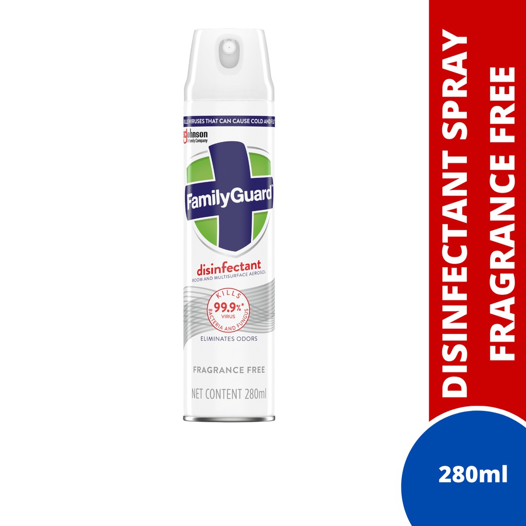 Family Guard Disinfectant Spray Fragrance Free (155ml/280ml/Twin Pack ...