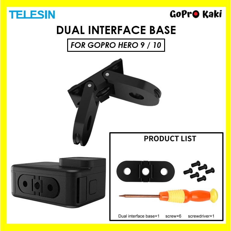 Telesin Dual Interface Base For GoPro Hero 9 10 11 ( Ship From Malaysia ...