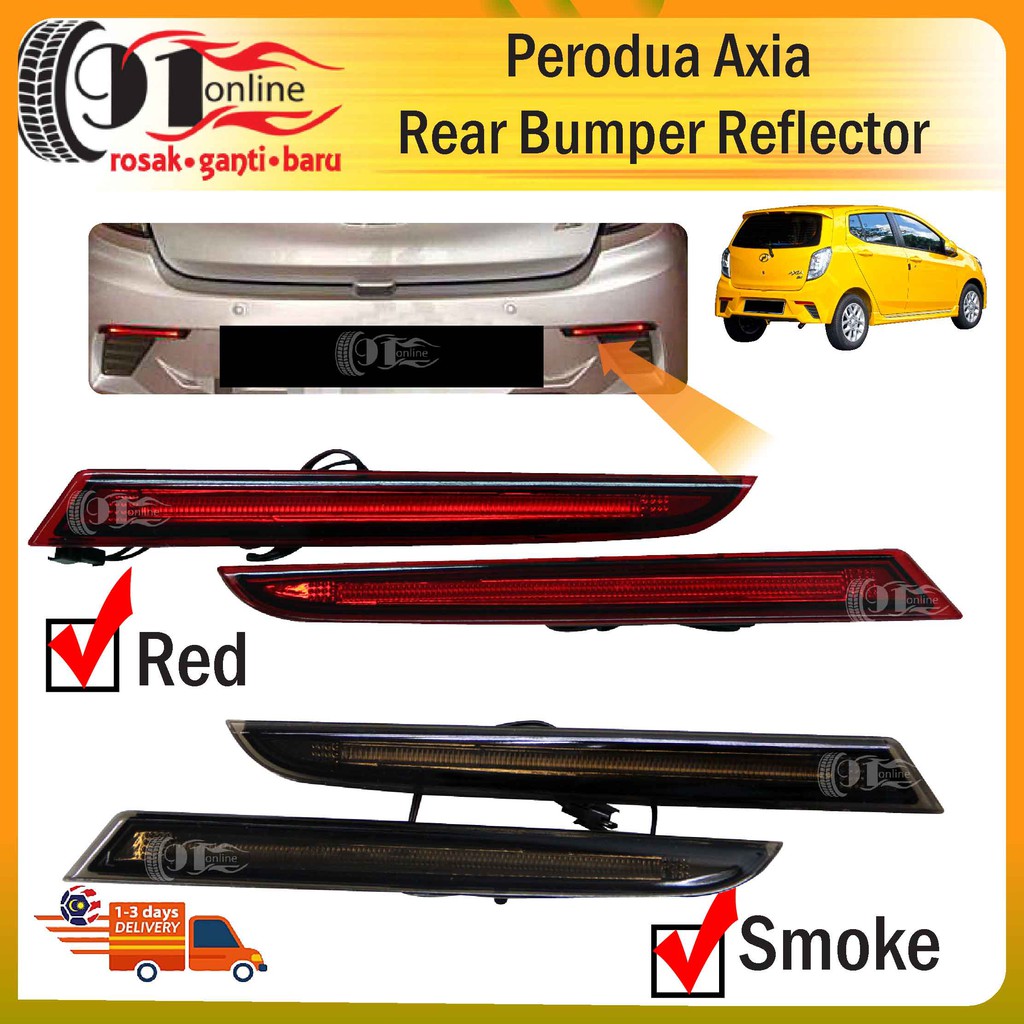 Perodua Axia Rear Bumper LED Reflector (2 PCS) | Shopee Malaysia