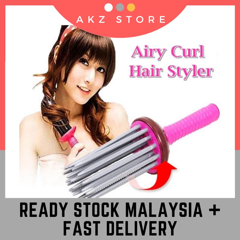 DIY Hair Curl Brush Styler / Curler Wavy Roller Tool (Alat Penggaya ...