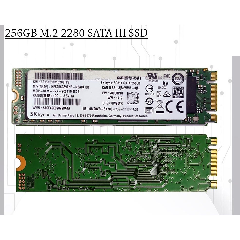 Original SK Hynix SC308 256gb 6Gb/s NAND M.2 2280 PCIe SSD Solid State Drive 256 GB by Dell ...