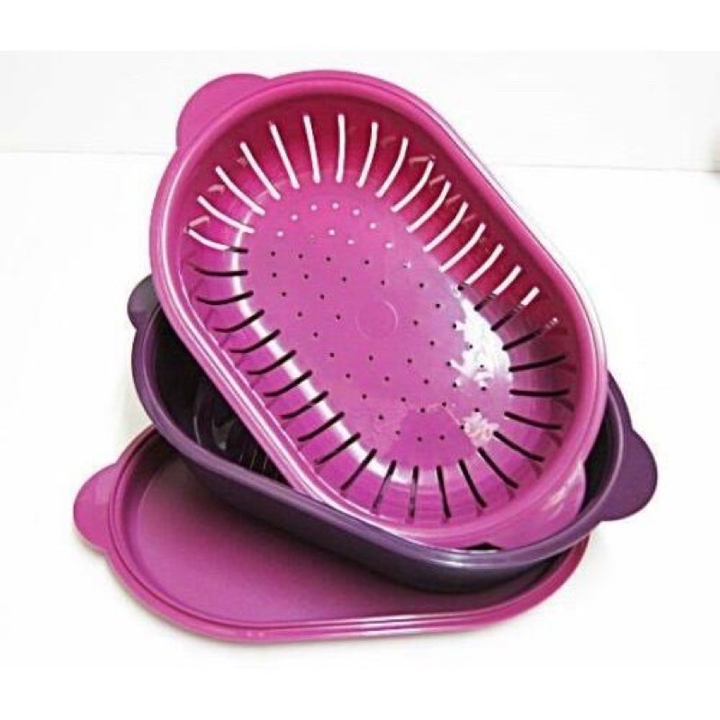 TUPPERWARE Oval Server with Colander 2.0L (1) | Shopee Malaysia