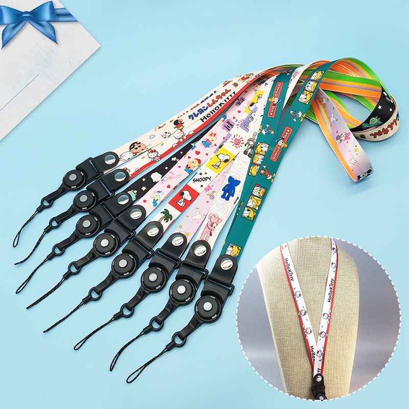 Cartoon Lanyard Handphone Strap Cardholder String Student Card Holder ...
