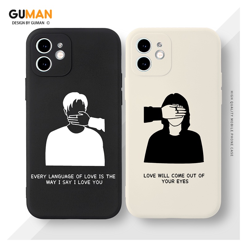 GUMAN Soft Silicone Matching Couple Set Cute Aesthetic Shockproof ...