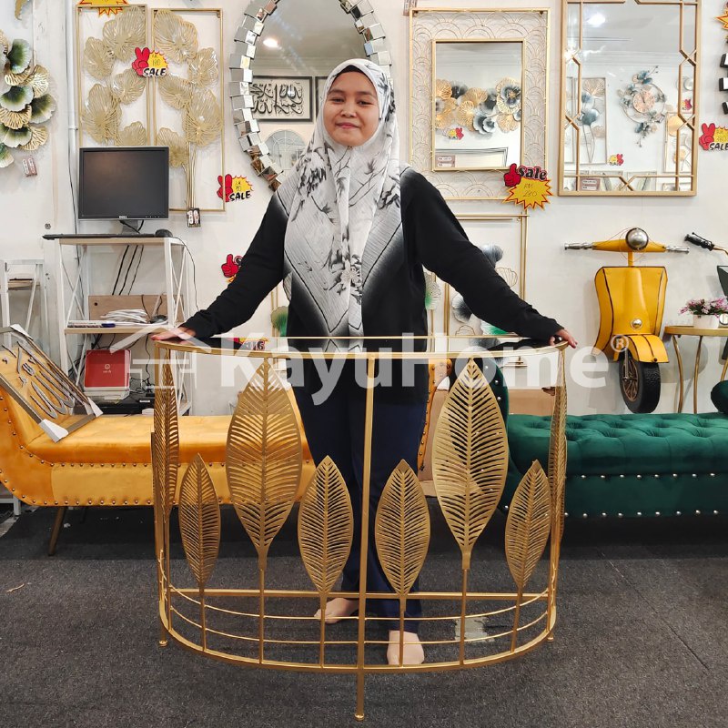 HOT ITEM Kakak Deko Tiktok🔥 Console table Halfmoon Home Deco Meja Viral ...