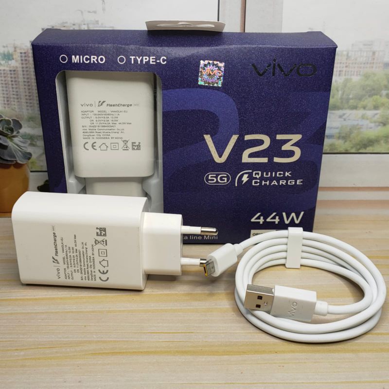 Vivo TRAVEL CHARGER V23 5G FAST MICRO USB AND TYPE C - CAS CASAN ...