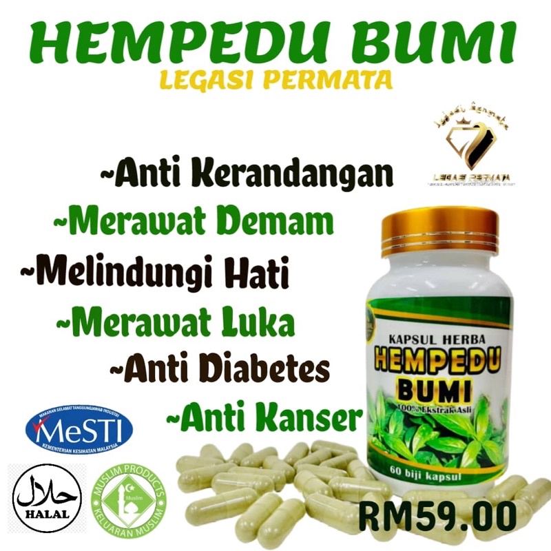 KAPSUL HERBA HEMPEDU BUMI 🌿 LEGASI PERMATA | Shopee Malaysia