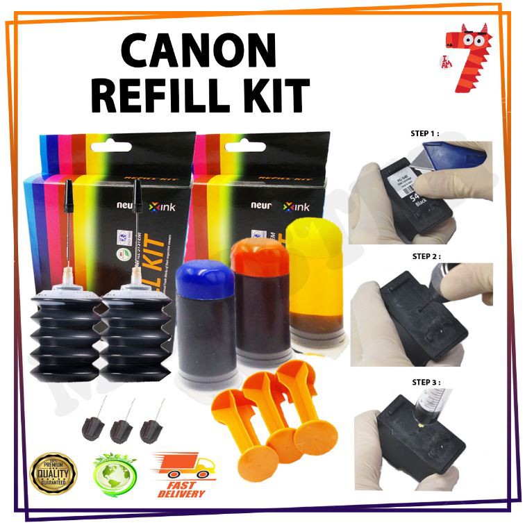 Vision Refill Kit 30ML (2x black + Color) PG-47 PG47 PG 47 CL-57 CL57 ...