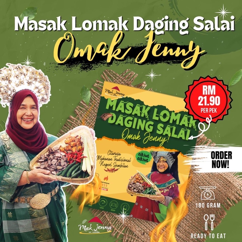 🔥READY STOCK🔥Masak Lomak Daging Salai Omak Jenny| Sambal Ikan Masin🔥 | Shopee Malaysia