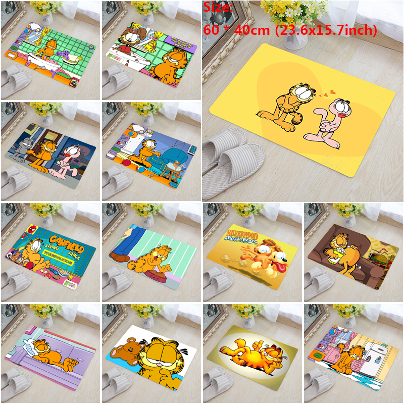 Famous Cartoon Garfield Pattern Home Decoration Door Mats Absorbent ...
