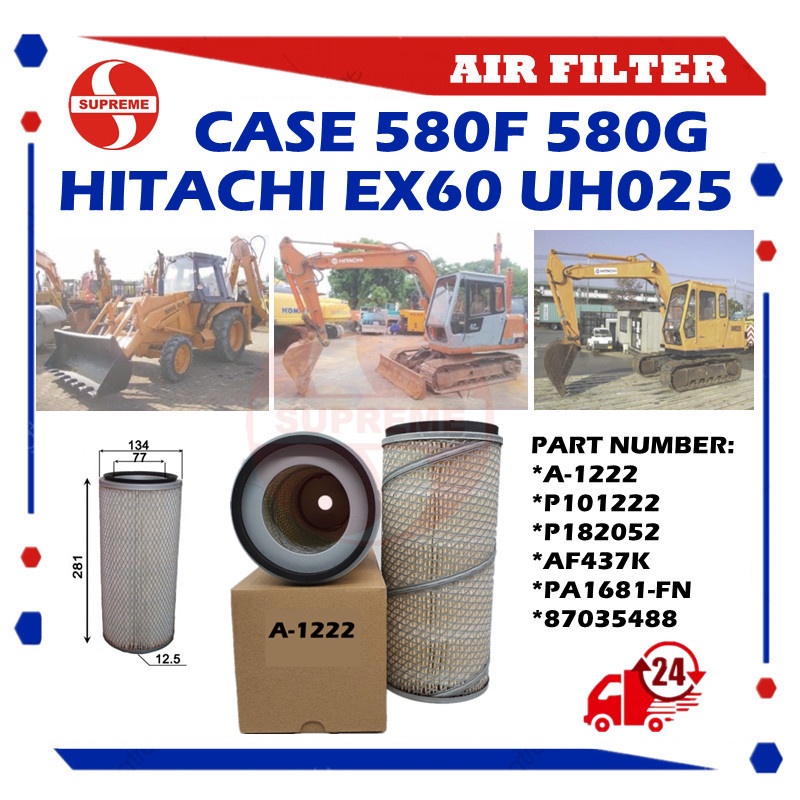 S2U Air Filter Backhoe Case 580F 580G Hitachi Excavator EX60-1 UH025-5/ ...
