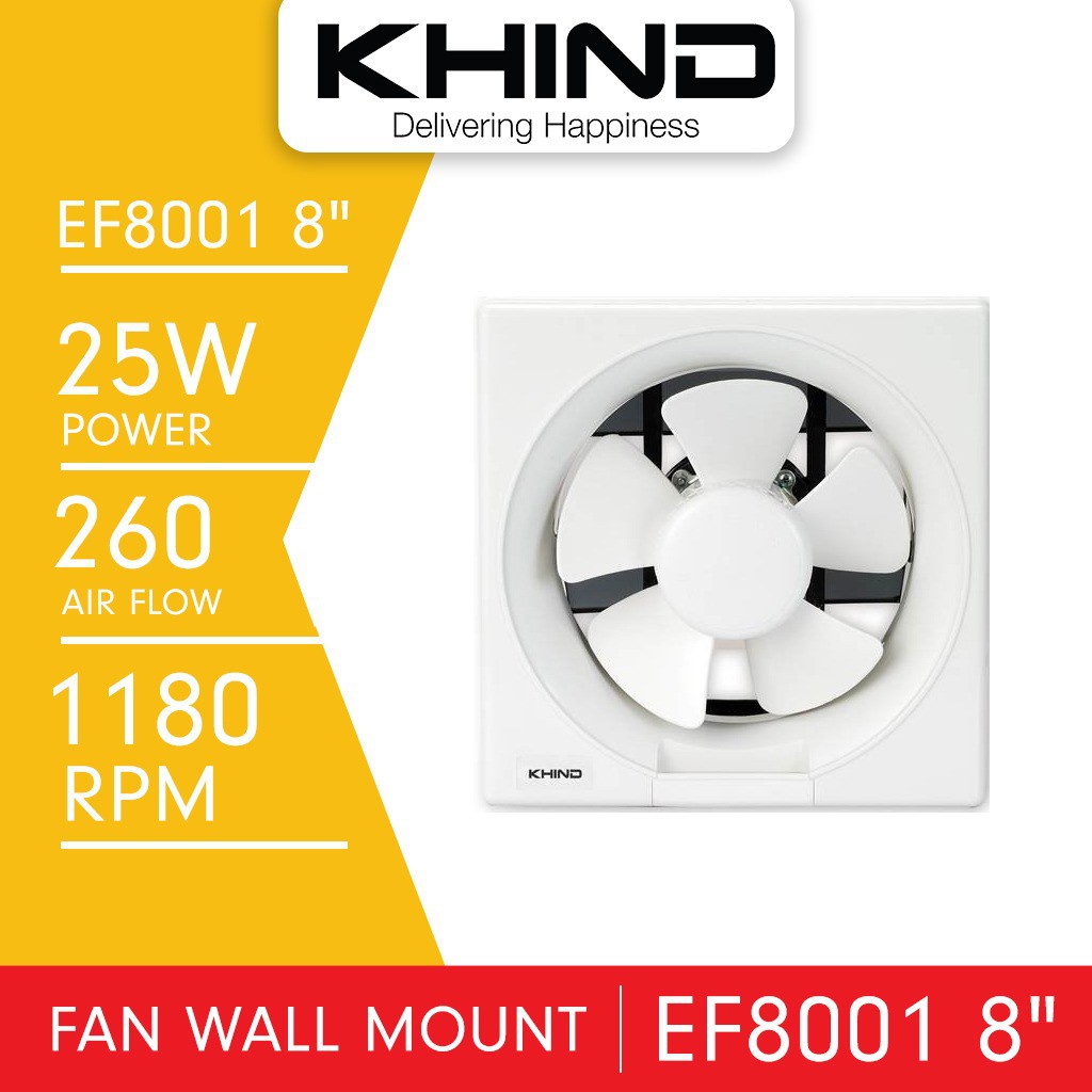 Khind Exhaust Fan Wall Mount Exhaust Fan 8" EF8001 | Shopee Malaysia