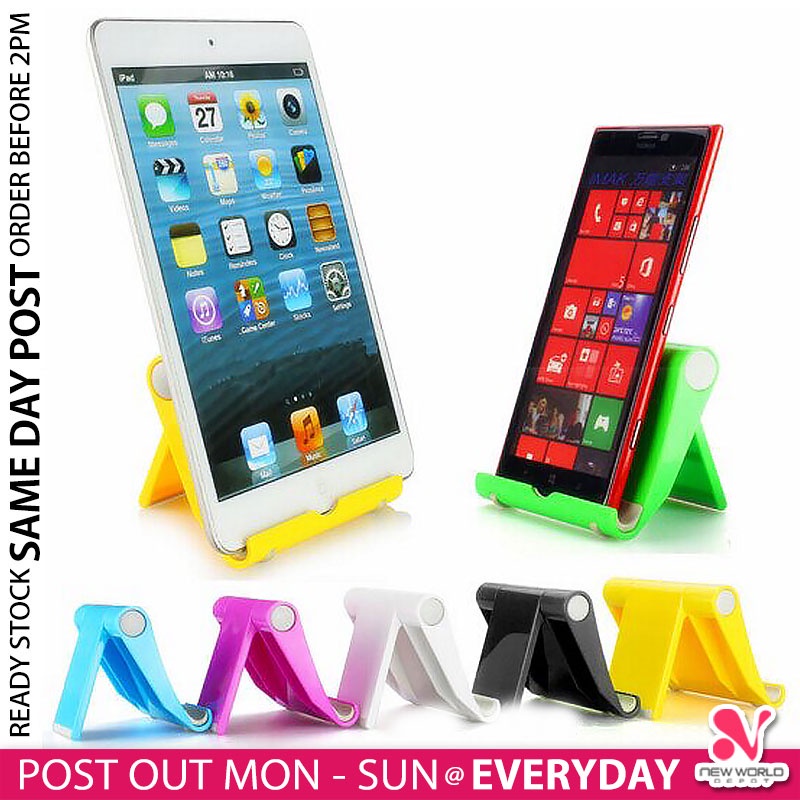 𝗦𝗜𝗟𝗜𝗖𝗢𝗡𝗘 𝗣𝗟𝗨𝗚 》 Multi Angle Adjustable Lazy Phone Holder Foldable Stand Mount Mobile Desk S059 ...