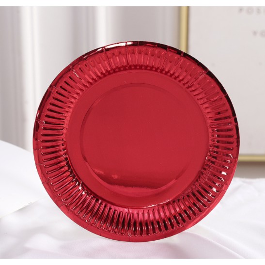Party Foil Paper Plates 7/9 Inch 10 units Shiny Colours | READY STOCKS ...