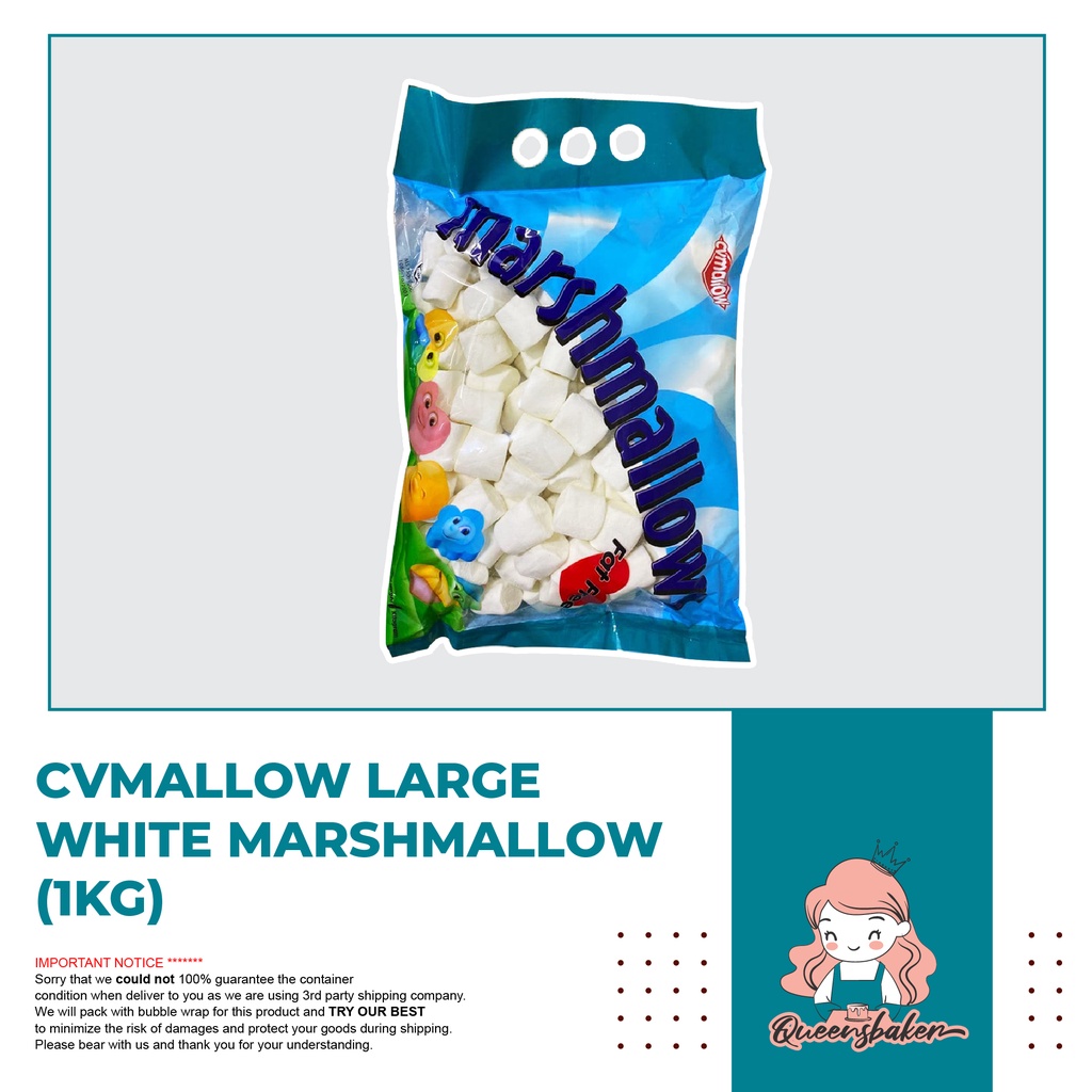 Cvmallow Large White Marshmallow 1KG | Shopee Malaysia