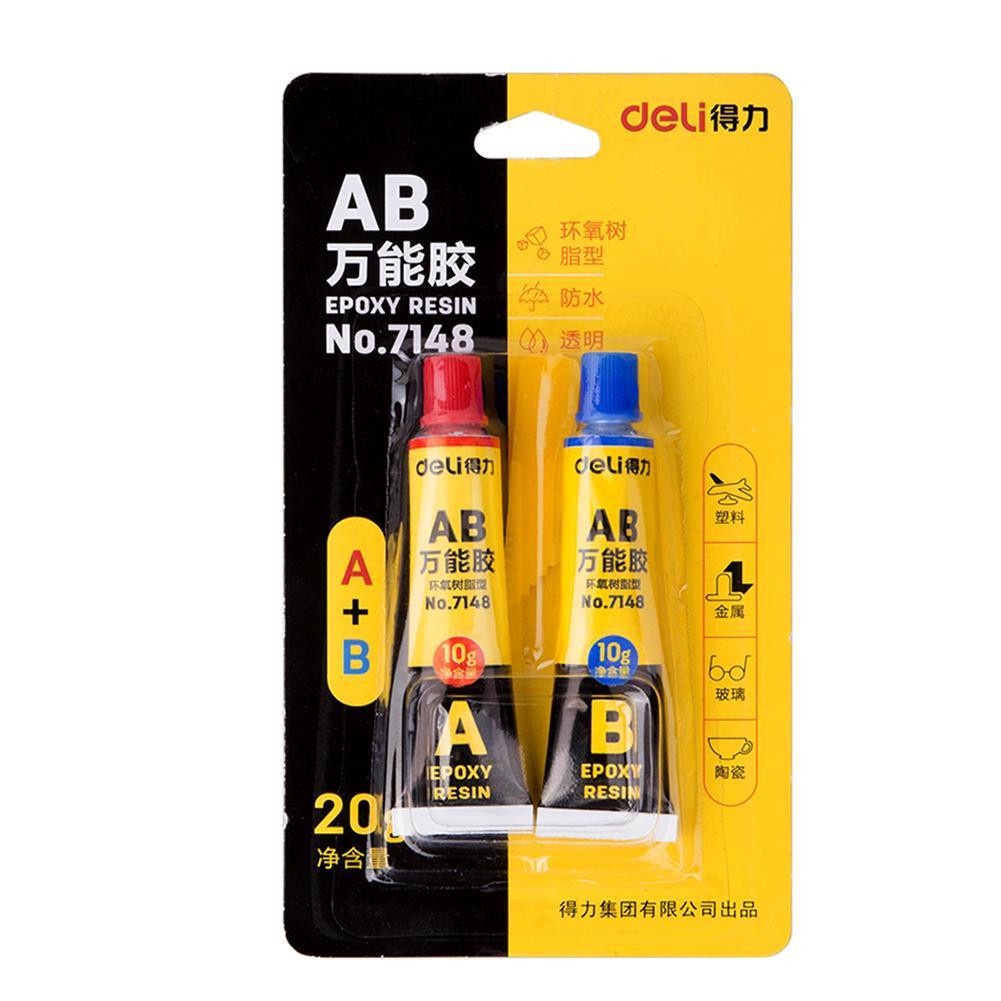 Deli 7148 Epoxy Resin AB Glue Transparent Strong Plastic Metal Mold ...