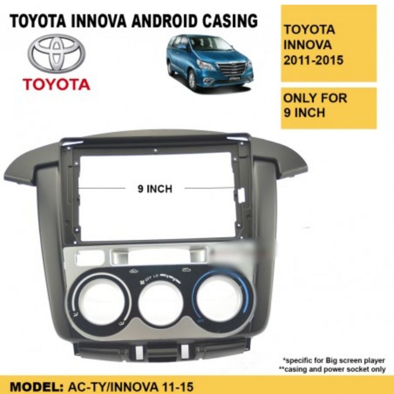 Toyota innova Android player casing 9'' (manual) | Shopee Malaysia