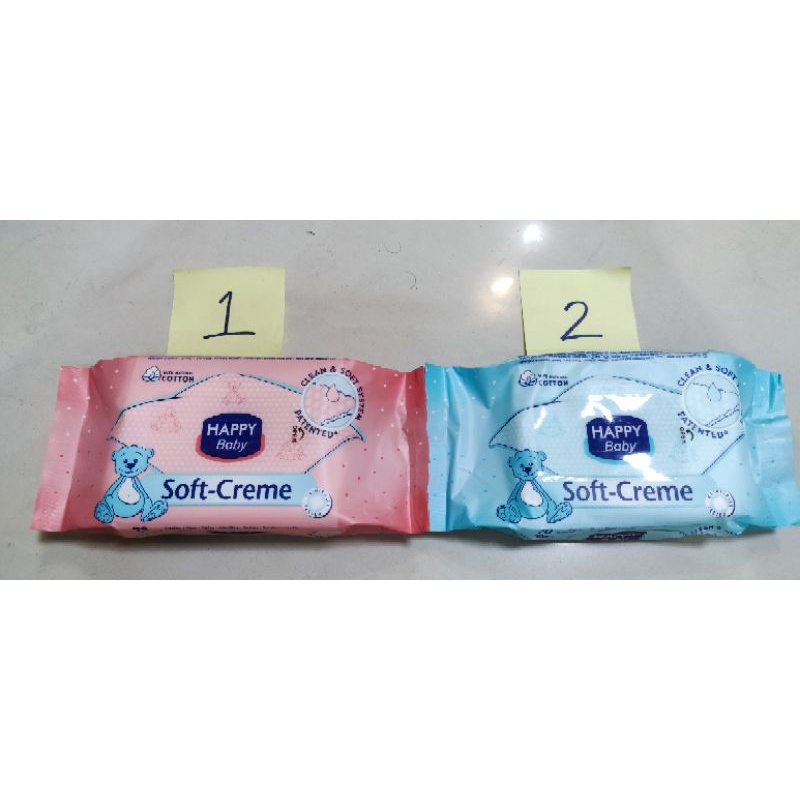 🔥Ready Stock Baby Organic Wet Wipe Happy Baby Moist Soft Creme 1pack ...