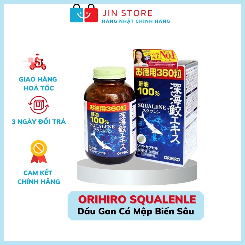 Orihiro Squalenle Liver Oil 360 Japanese Tablets - Orihiro Squalene Deep Sea Shark Liver Oil ...