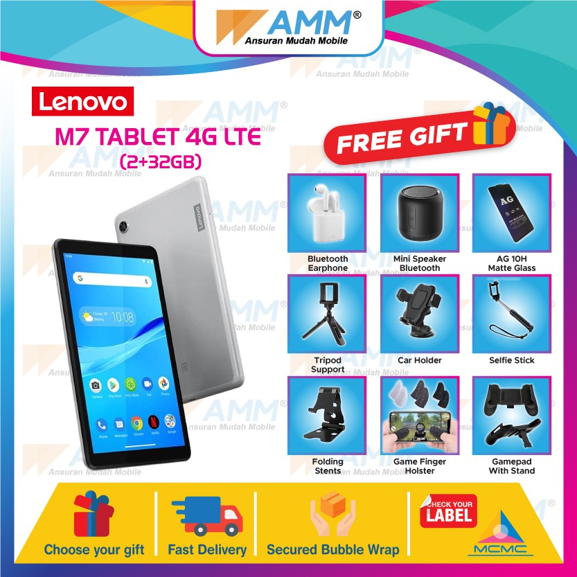 💥 LENOVO M7 TABLET 4G LTE [2+32GB] 💥 Ready Stock | Shopee Malaysia