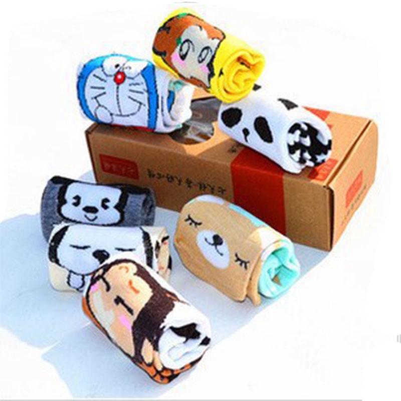 7 Pairs Cute Cartoon Socks Cotton Ankle Week Crew Socks | Shopee Malaysia