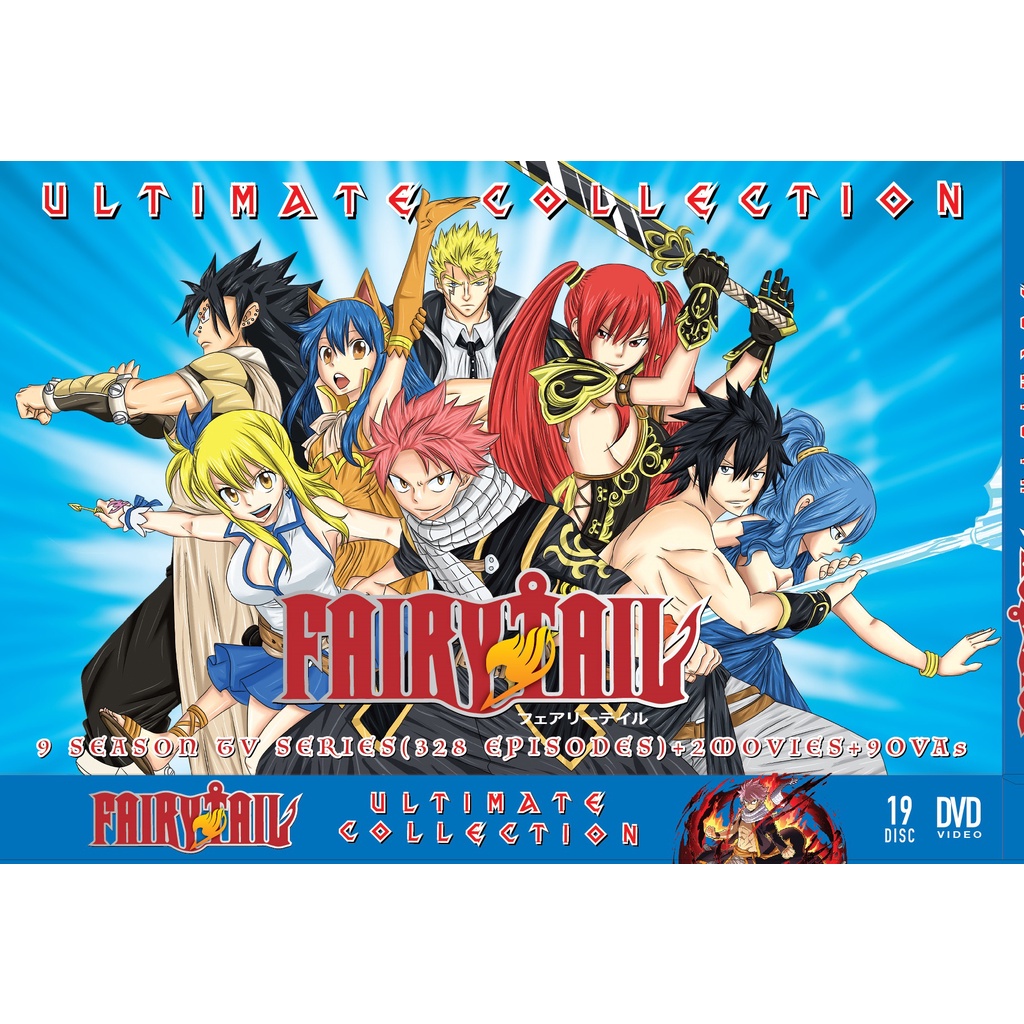 Anime DVD Fairy Tail Series Season 1-9 Vol.1-328 End + 2 Movie + 9 OVA ...