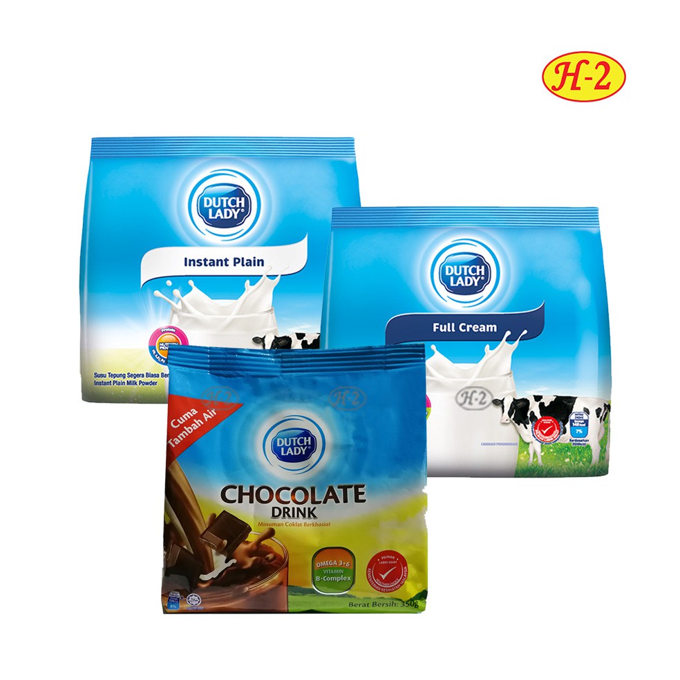 Dutch Lady Family Milk Formula Instant Plain / Full Cream / Chocolate ...