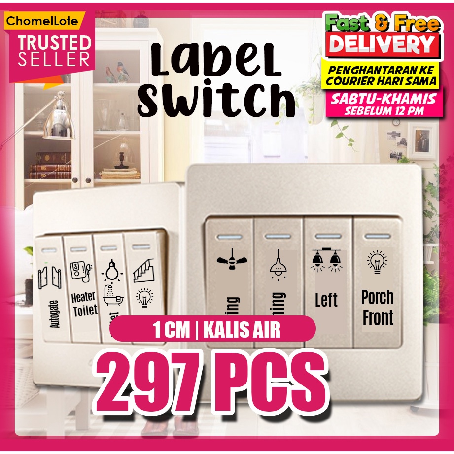 Switch Label, Sticker Suis, Switch Sticker Label, Sticker Suis Elektrik ...