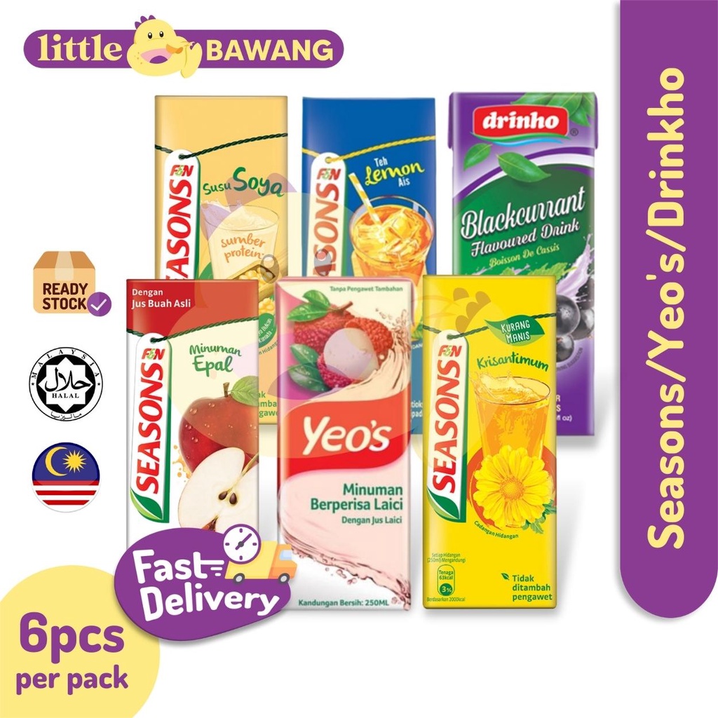 F&N Season Ice Lemon Tea Soya Milk Chrysanthemum Tea Apple Drink Yeos ...