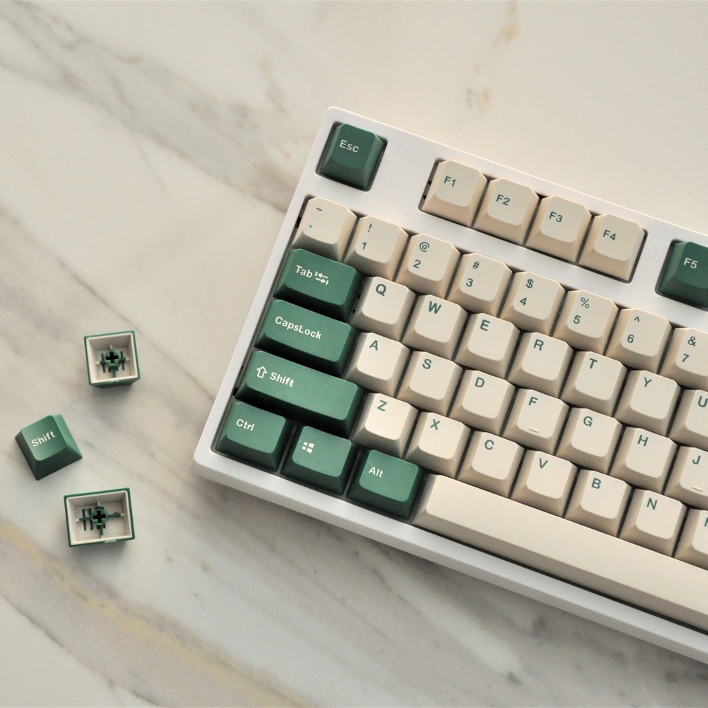 【In Stock】Original New PBT Two-color Molding Milk Green OEM 126 Key ...
