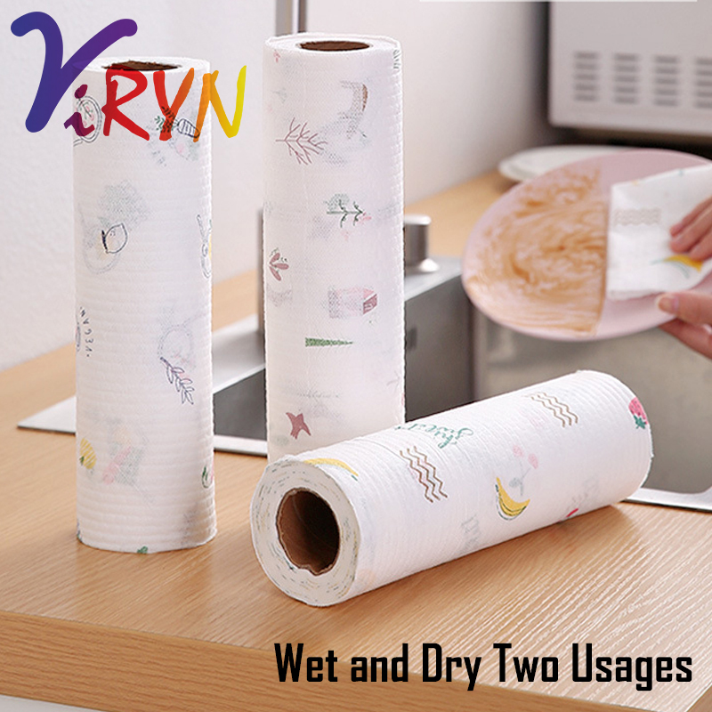 ViRYN Clean Degreaser Paper Disposable Dish Cloth Kitchen Towel Paper ...