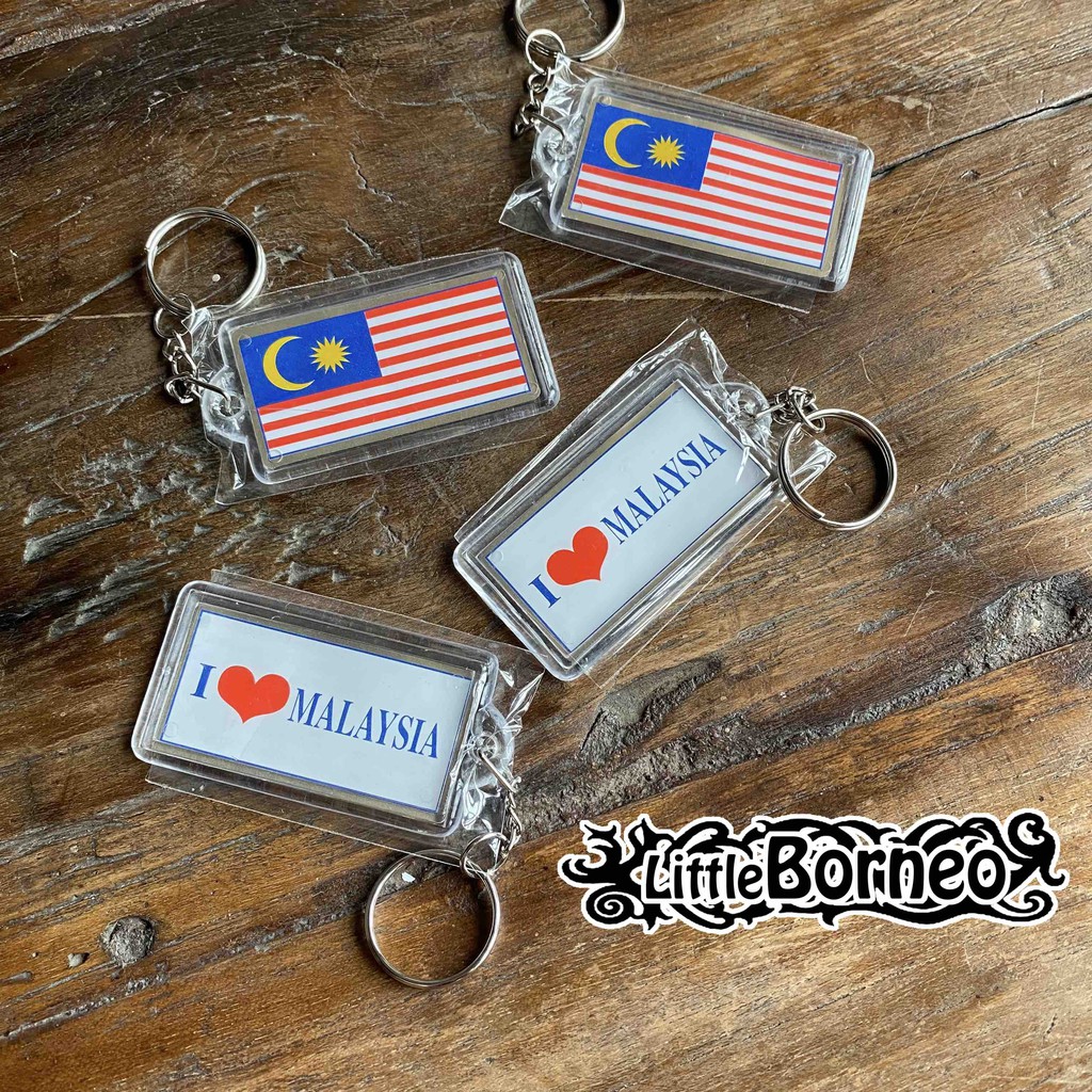 (4pcs) Malaysia Flag Keychain - Jalur Gemilang - I LOVE MALAYSIA - 2 ...