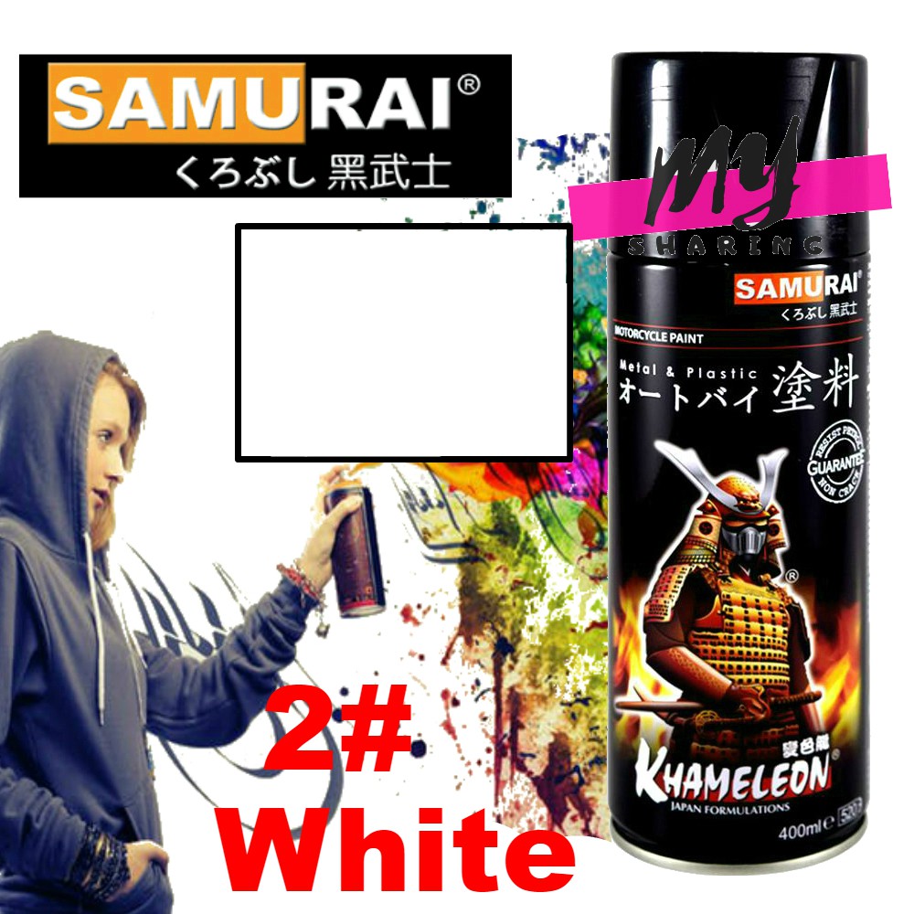 Samurai 2 white Standard Spray Paint 400ml | Shopee Malaysia