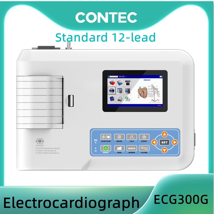 Digital 3 Channel 12 lead ECG/EKG machine +software Electrocardiograph ...