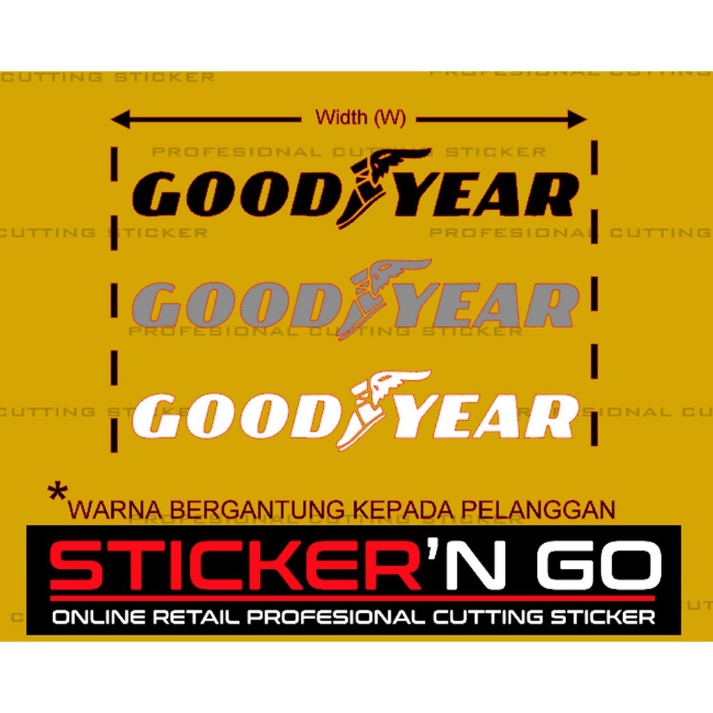 STICKER CUSTOM GOODYEAR DESIGN | Shopee Malaysia
