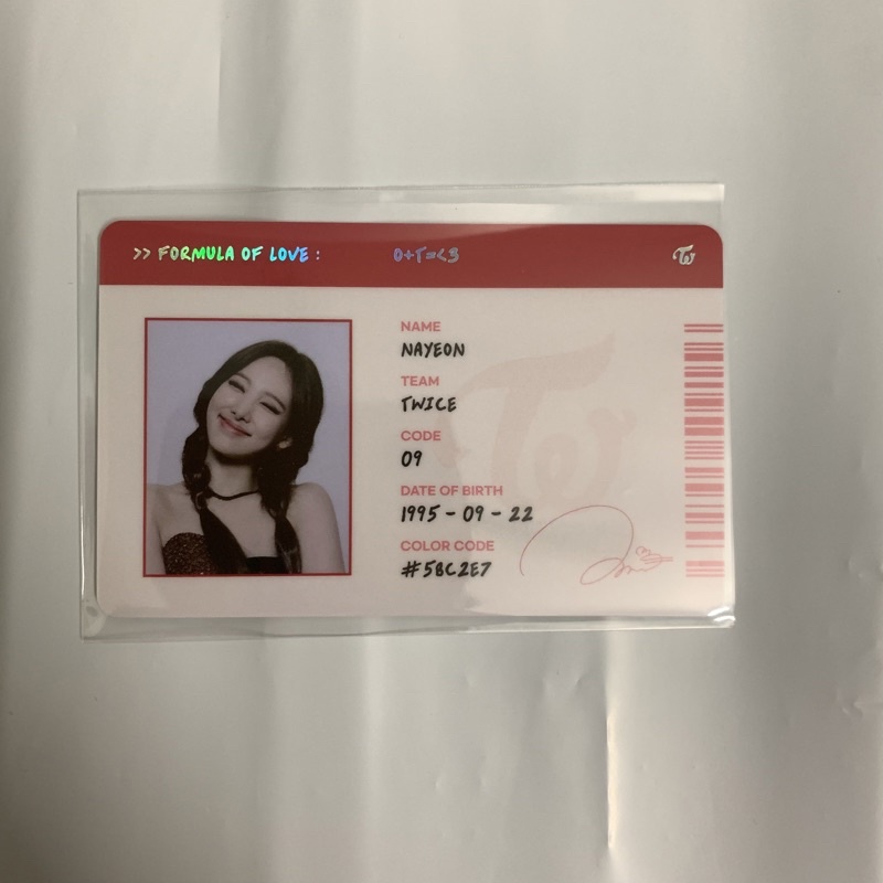 TWICE Formula of Love Scientist Official Scientist ID Card | Shopee ...