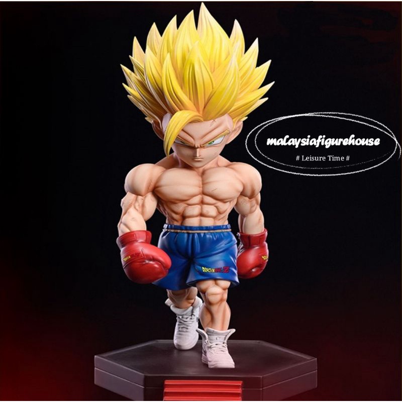 🔥READY STOCK🔥22CM DRAGON BALL GOHAN WORKOUT MUSCLE BOXING COPY RESIN GK ...