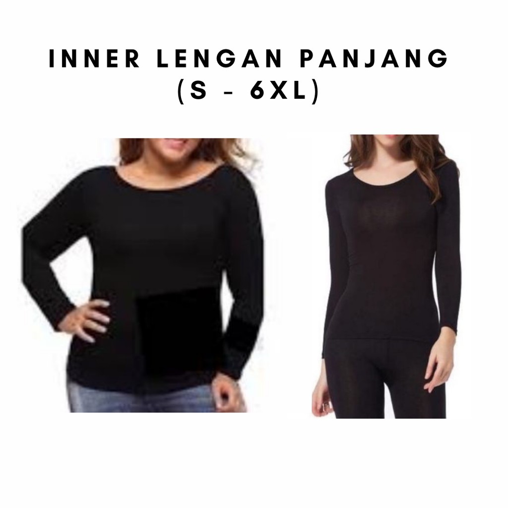 Inner Baju Iner Baju Lengan Panjang Inner Plus Size Inner Long sleeve ...