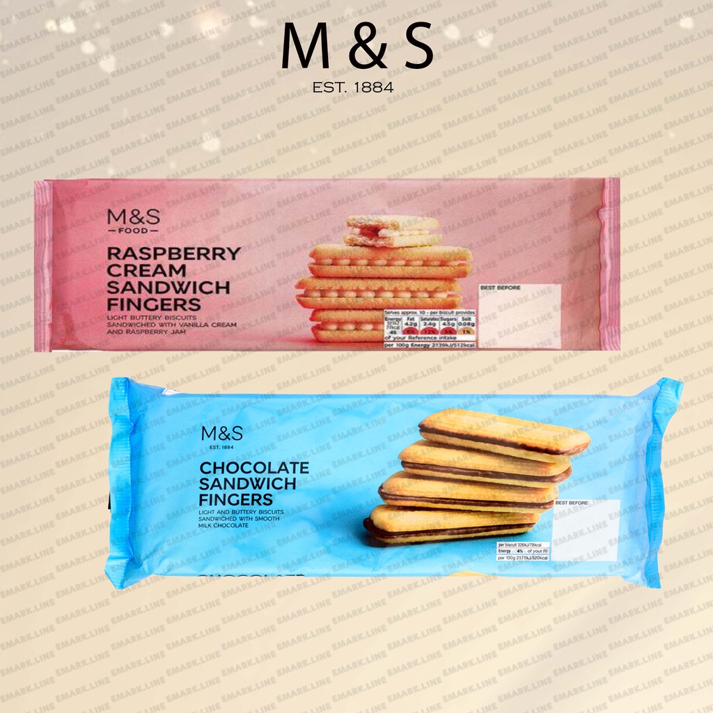 🌟M&S Marks & Spencer Raspberry / Chocolate Sandwish Fingers (Twin Pack ...