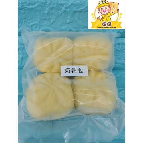 【早餐必吃】纯手工奶油 包点 点心 4粒 Custard Pau Butter Cream Bun Dim Sim 4 pcs ...