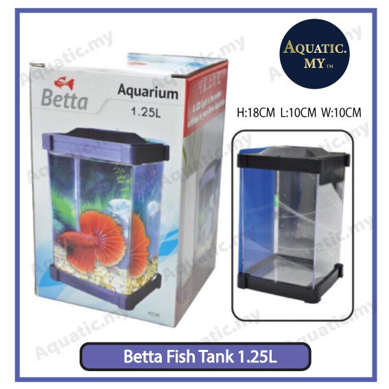 Akuarium Ikan Tangki Ikan Betta Aquarium / Betta Fish Tank 1.25L [READY ...