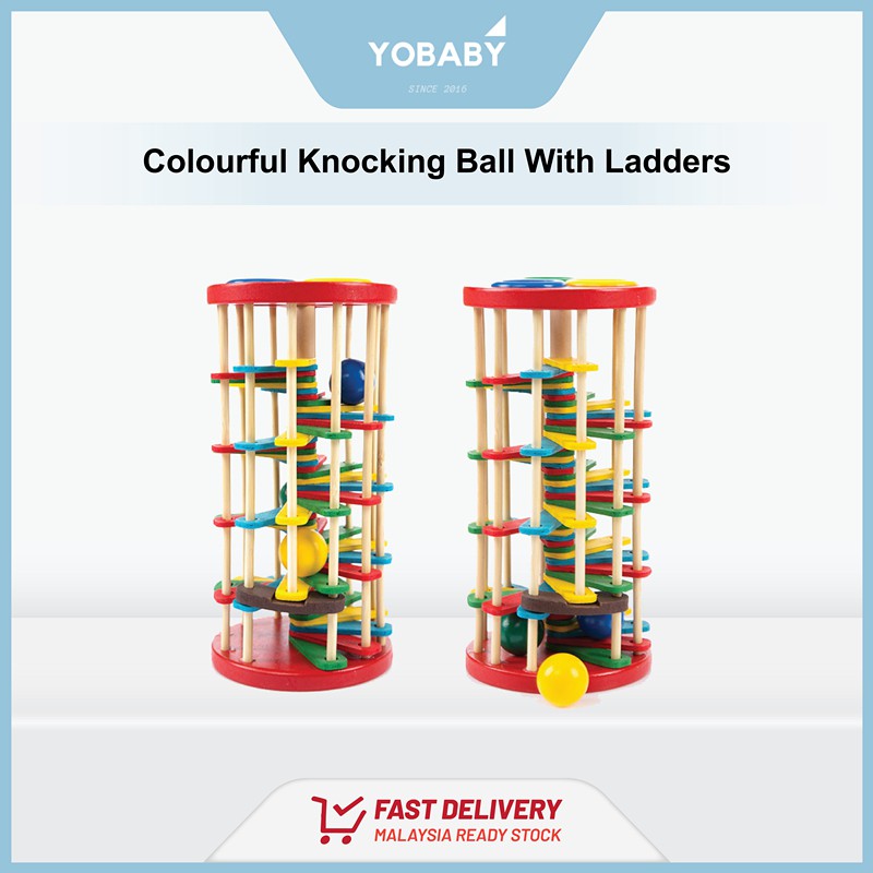 [ READY STOCK ] Kids Educational Montessori Wooden Knocking Ball with ...