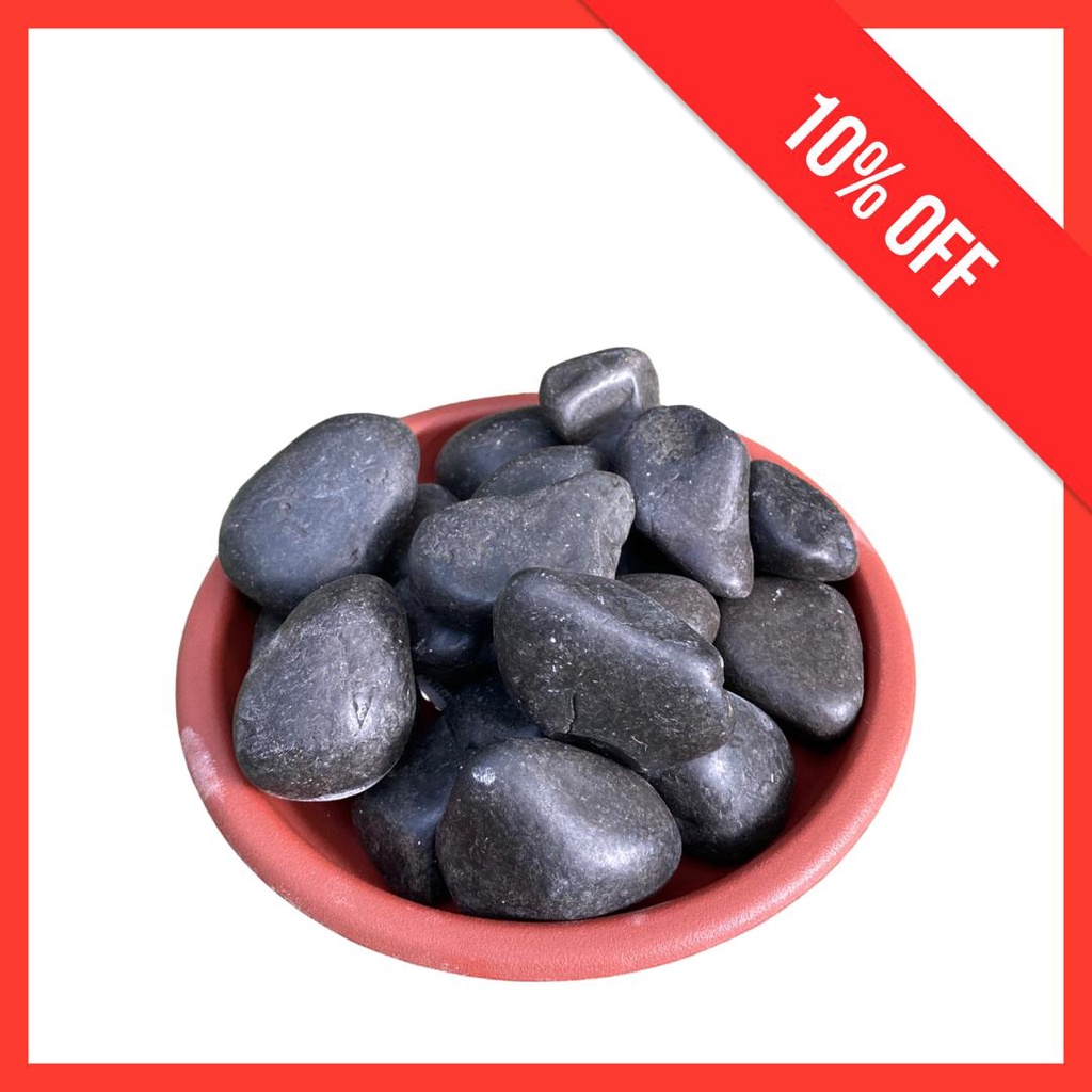 SWS-Black Pebble Stone 1 kg | Shopee Malaysia