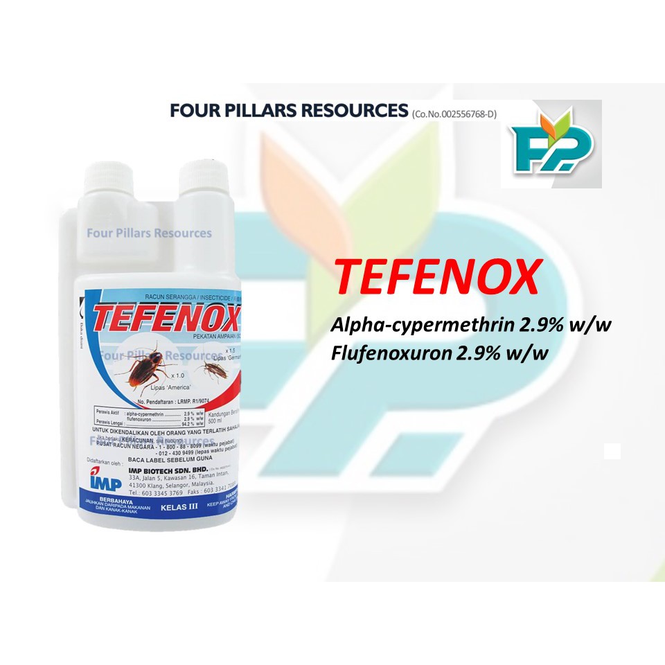 Tefenox 500ml - General Pest Control Insecticide for Cockroach / Ubat ...