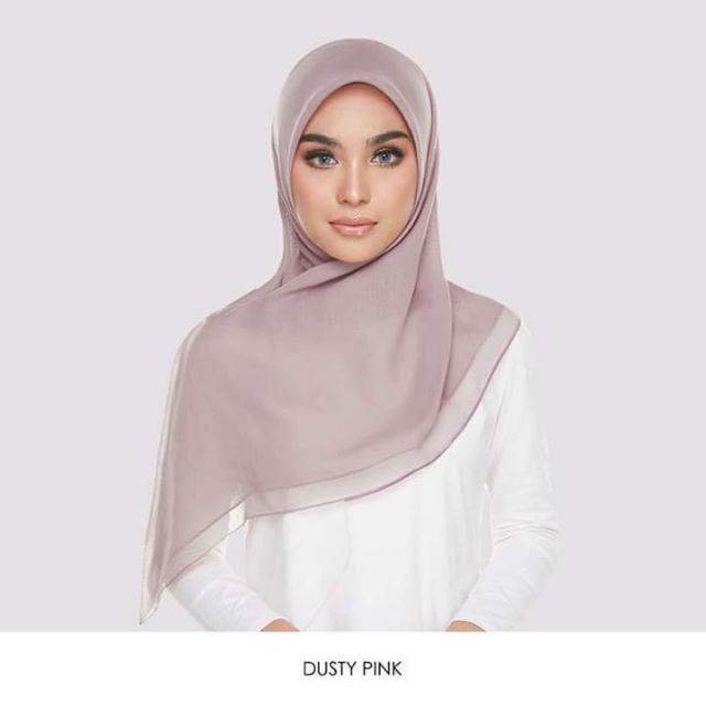 Tudungruffle Ruffle Plain (Bubble Pink/Royal Purple/Pale Blue) | Shopee ...