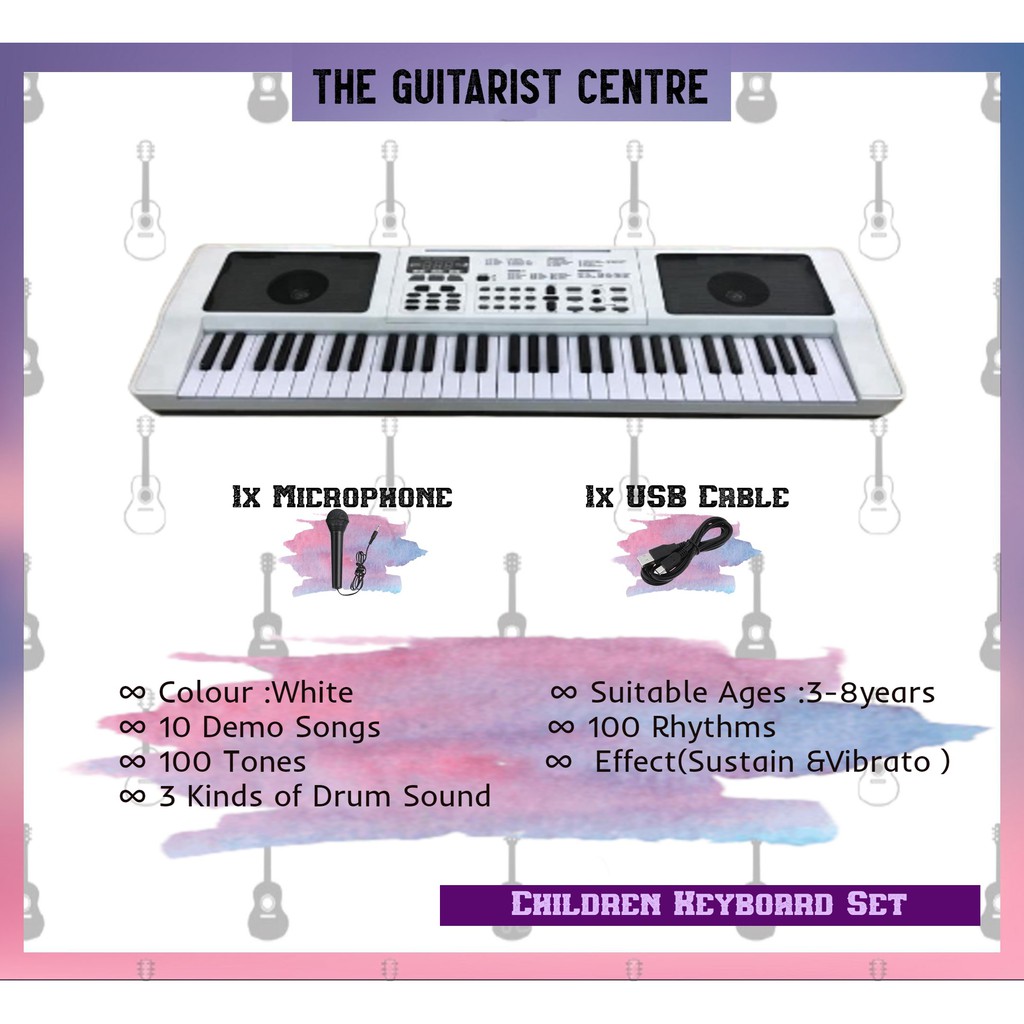 【HS6120】61 Keys Children Keyboard Set/Electronic Keyboard Combo Set HS ...