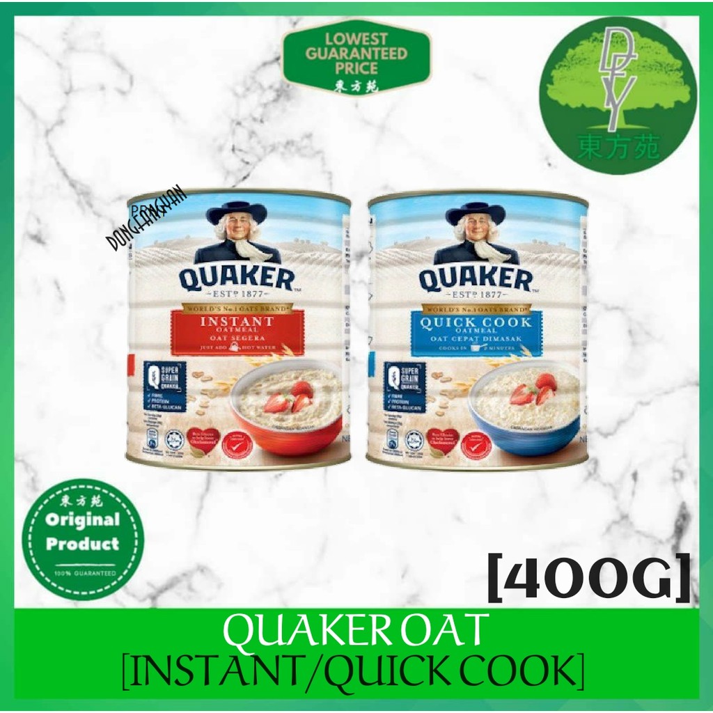 Quaker Oat 400G (Instant / Quick Cook)new packing | Shopee Malaysia