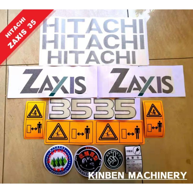 [ORI] HITACHI ZAXIS ZX35 ZX35-1 ZX35-3 ZX35-5 ZX35-5G Excavator Sticker ...