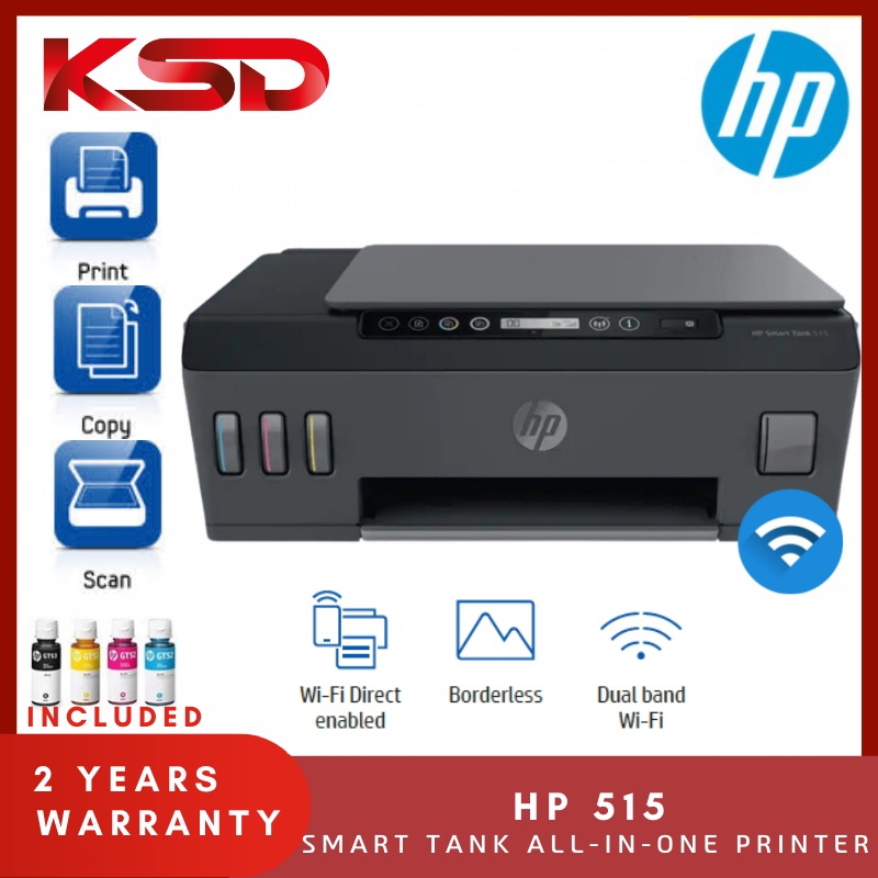 HP Smart Tank 515 Wireless All-in-One Printer (Print/Scan/Copy/Wireless ...